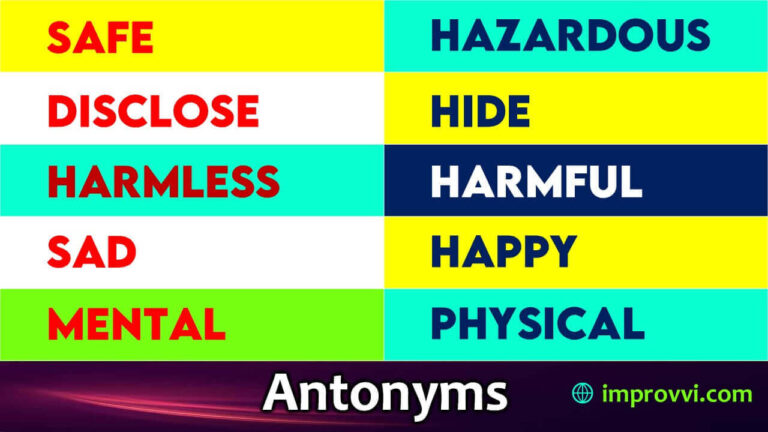 Synonyms and Antonyms : Definition, Examples - improvvi.com