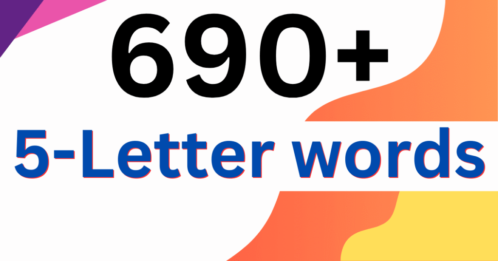 690+ 5-Letter words - English Vocabulary - improvvi.com